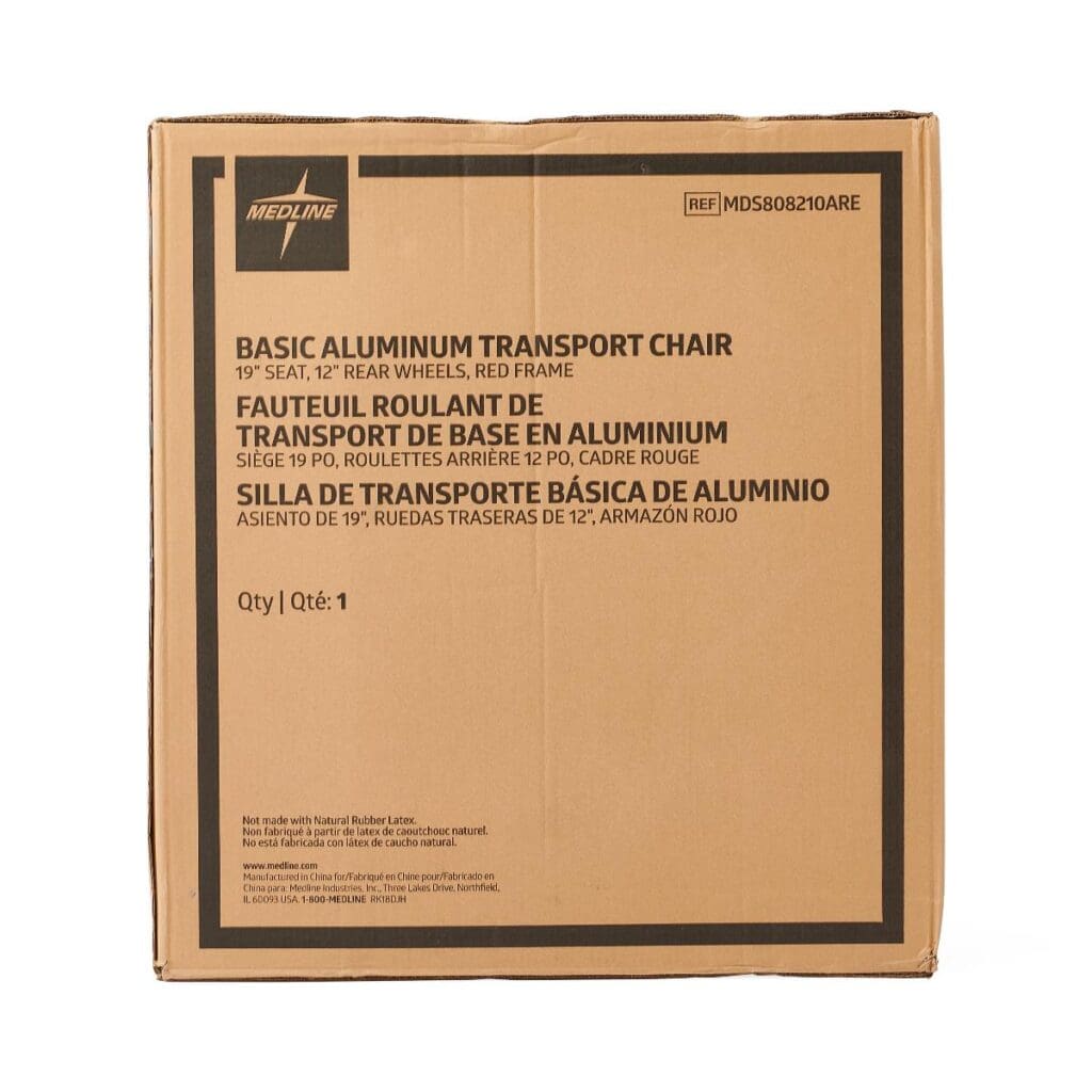 Medline Transport Chair With 12" Wheels - Comfort Medical Supply | Lift ...